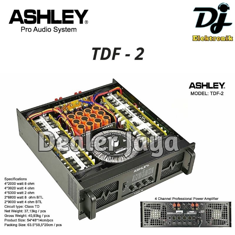 Jual Power Amplifier Ashley TDF 2 / TDF2 - 4 channel | Shopee Indonesia
