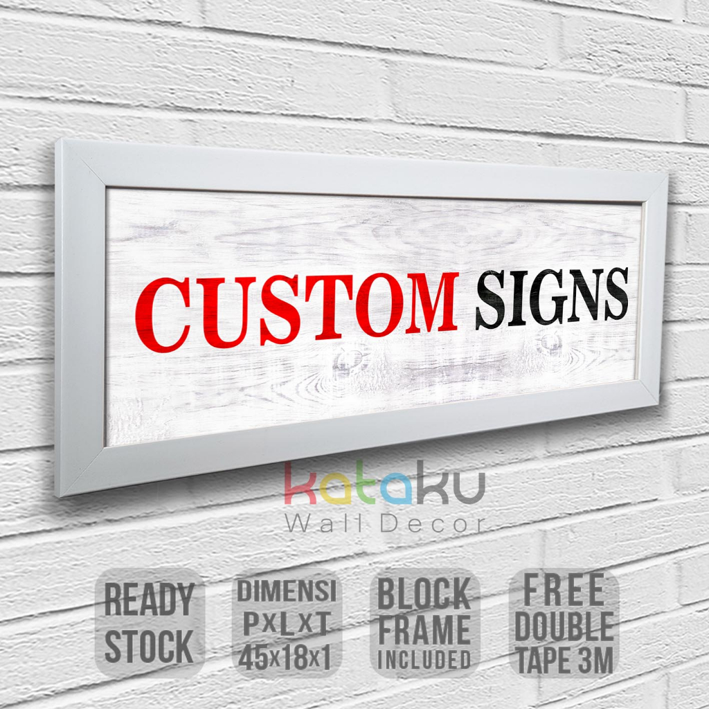 Jual Custom Signs Papan Tanda Nama Custom Hiasan Dinding Pajangan Rumah ...