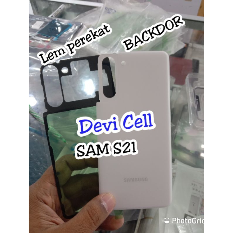 Jual Backdoor back Casing + Lem adhesive Samsung S21 Original (Backdor ...