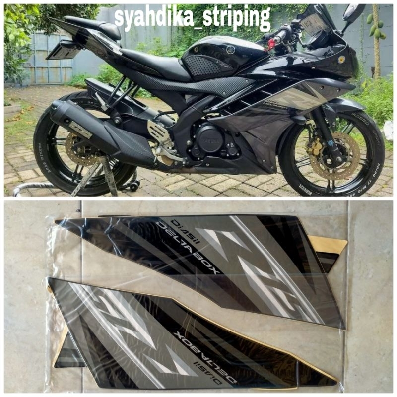 Jual STIKER STRIPING LIS BODY MOTOR YAMAHA R15 V2 2014 HITAM ABU ABU ...