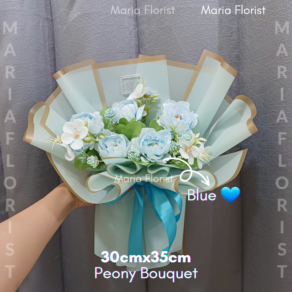 Jual Buket Bunga Artificial Peony - Buket Bunga Wisuda Anniversary ...