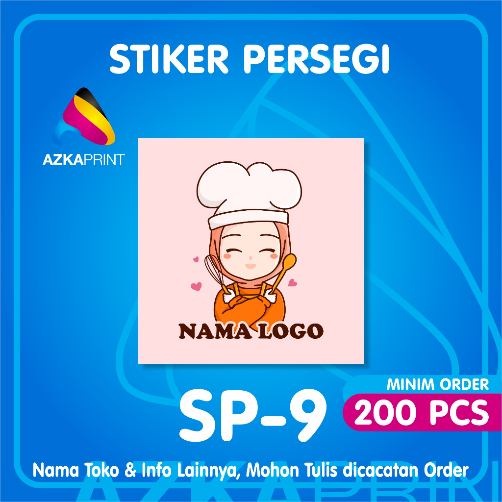 Jual [CROMO] CETAK STIKER PERSEGI TEMA KITCHEN - LABEL PERSEGI - LABEL ...