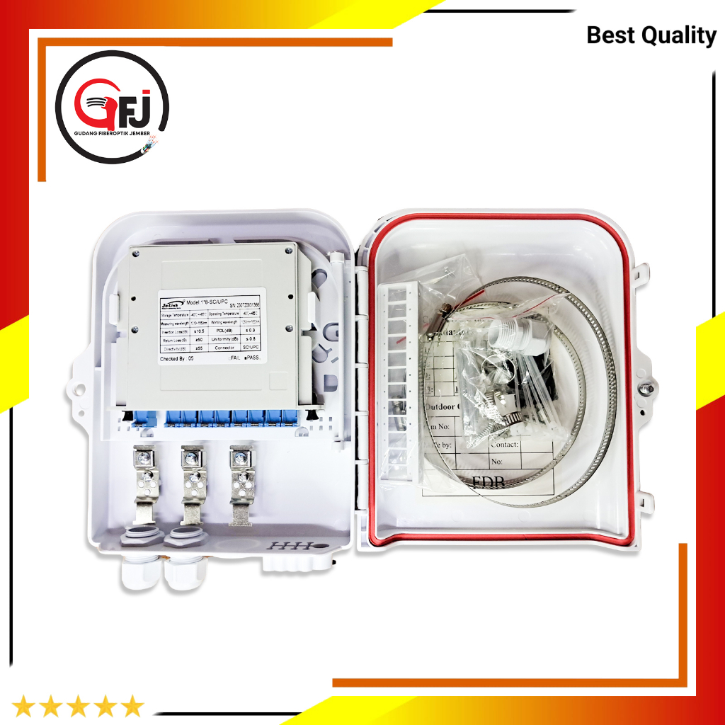 Jual [HIGH QUALITY] ODP 8 CORE MODEL BOX + SPLITTER 1:8 BOX FLIP JOLINK ...