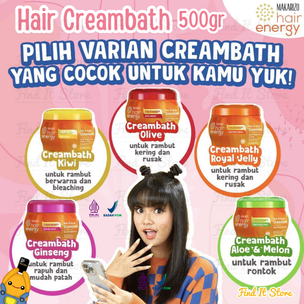 Jual Makarizo Hair Energy Hair & Scalp Creambath Fibertherapy 500gr ...