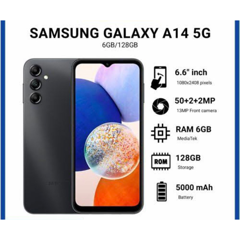 Jual Brand New Samsung A14 5G SEIN RESMI, RAM 6/128GB | Shopee Indonesia