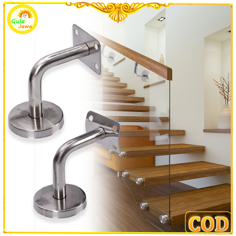Jual Konektor Hand Railing Stainless Glass Tangga Kaca Lurus Bracket ...