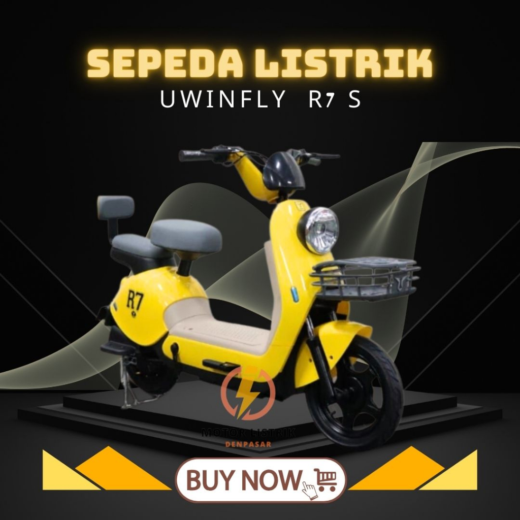 Jual Sepeda Listrik Uwinfly R7 s/Kuning/Terkini/Desain Keren/Termurah ...