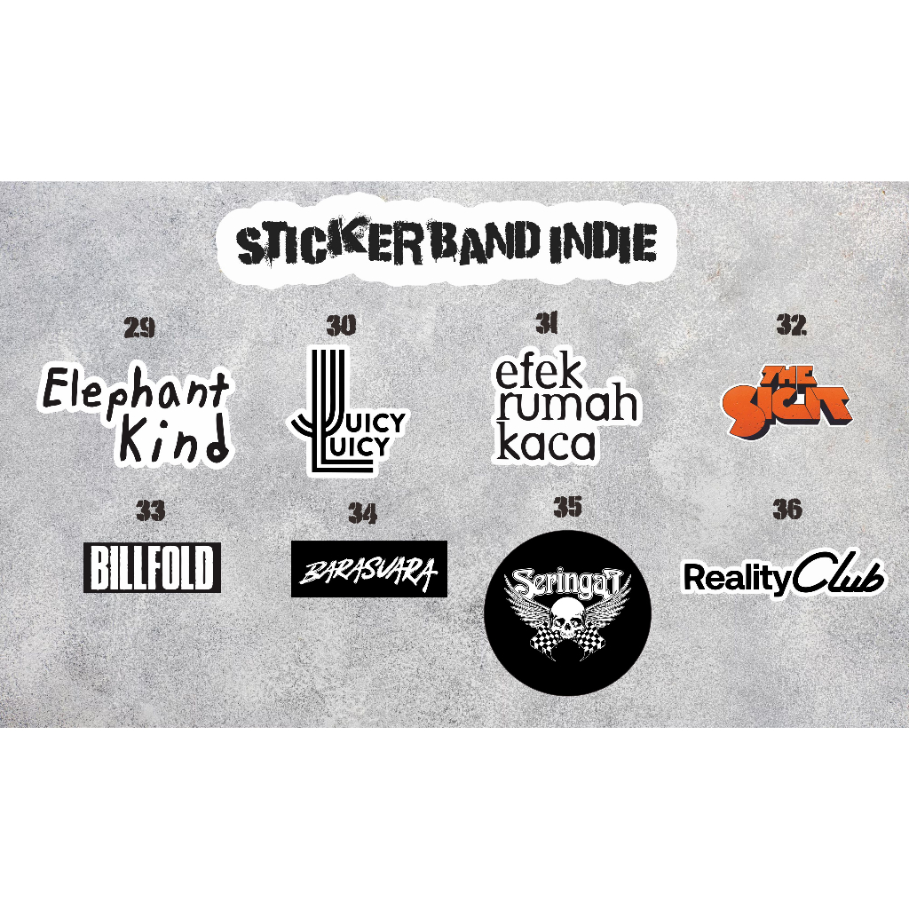 Jual STICKER BAND INDIE /STICKER AESTHETIC BAND INDIE / STICKER HELM ...