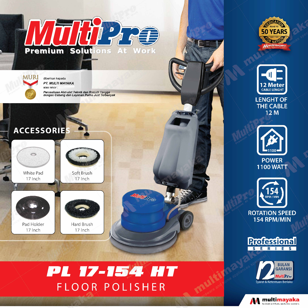 Jual MULTIPRO - FLOOR POLISHER / PEMBERSIH LANTAI DENGAN 4 AKSESORIS ...