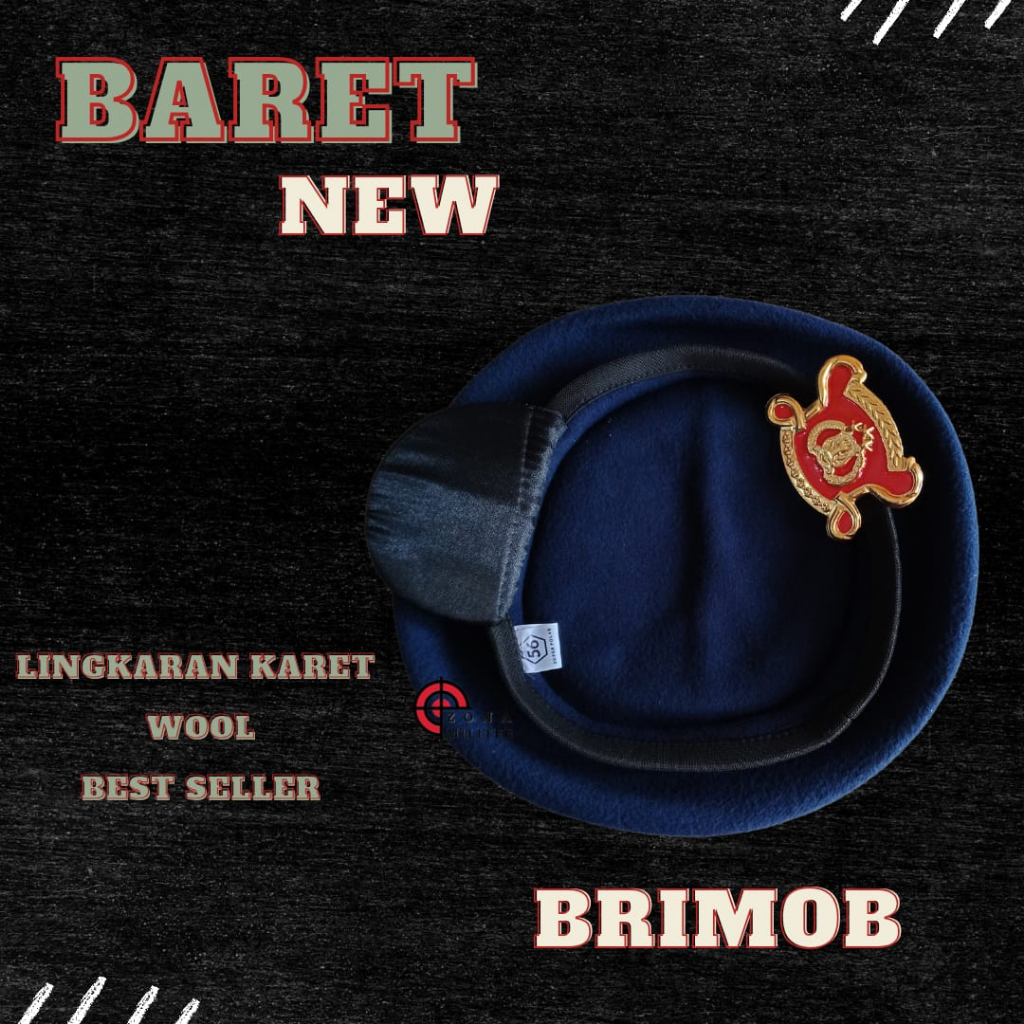 Jual Topi Baret NEW BRIMOB/ BIRU BRIMOB/ NAVY, KARET | Shopee Indonesia