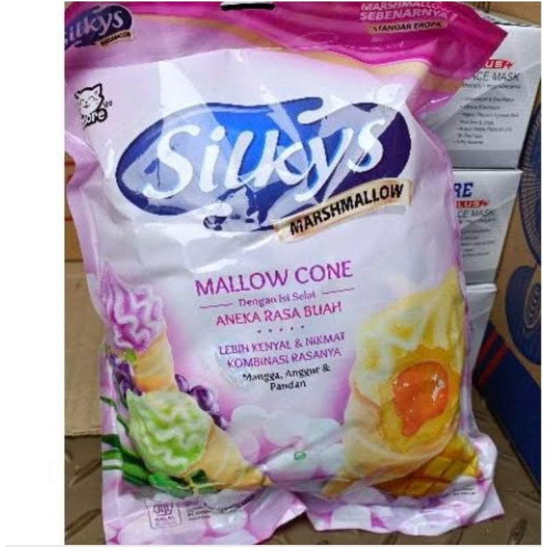 Jual Silkys Marshmallow Mallow Cone 1 Pack isi 24 Pcs | Shopee Indonesia