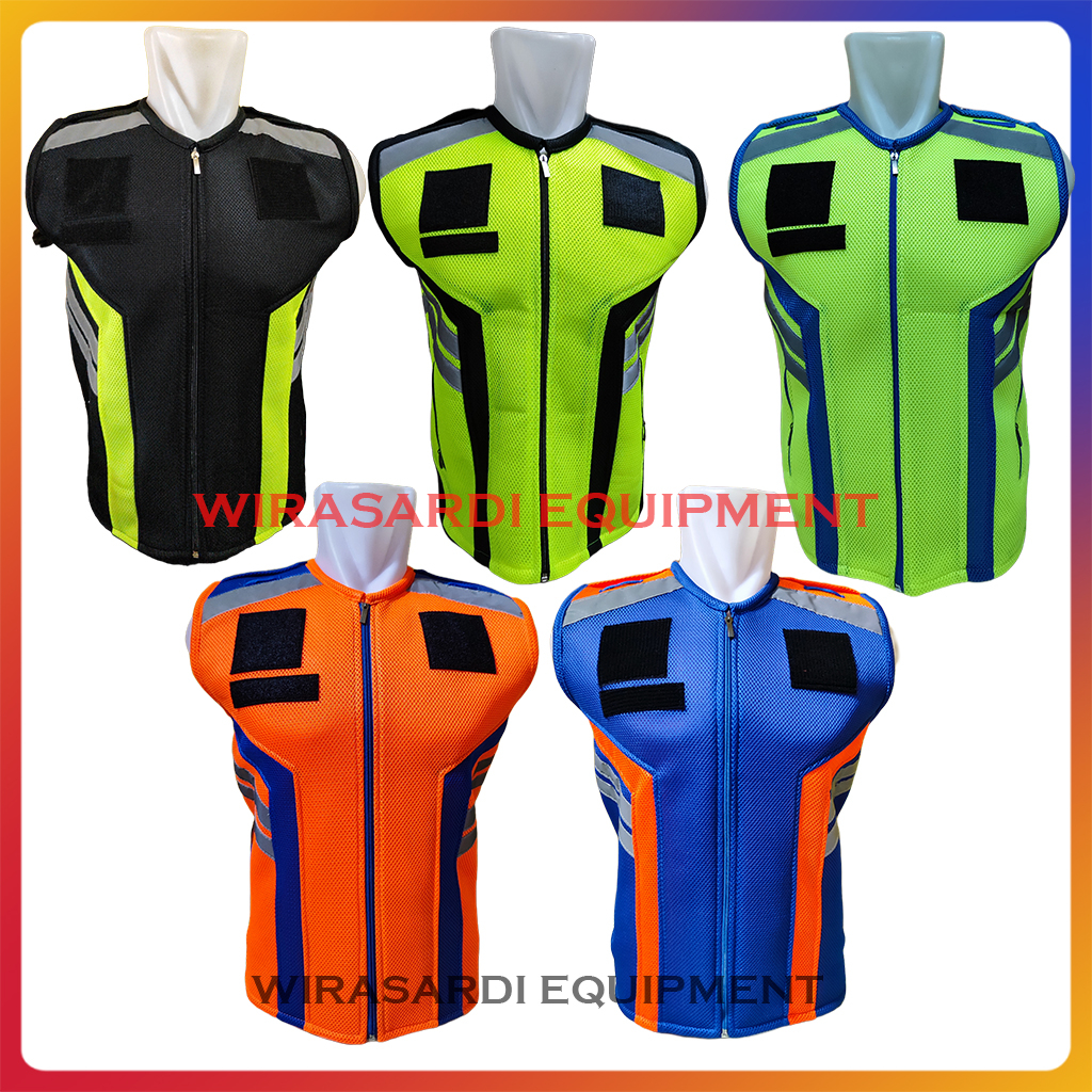 Jual Rompi Polos Bahan Double Mesh Model List Variasi Warna Banyak/Rompi Touring/Rompi Security ...