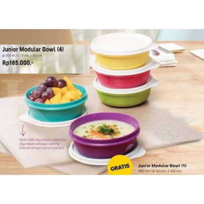 Jual JUNIOR MODULAR BOWL 300ML ORI TUPPERWARE | Shopee Indonesia