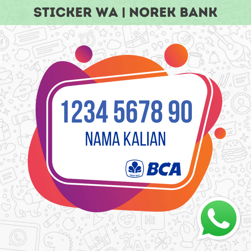 Jual STICKER WA REKENING BANK | Shopee Indonesia