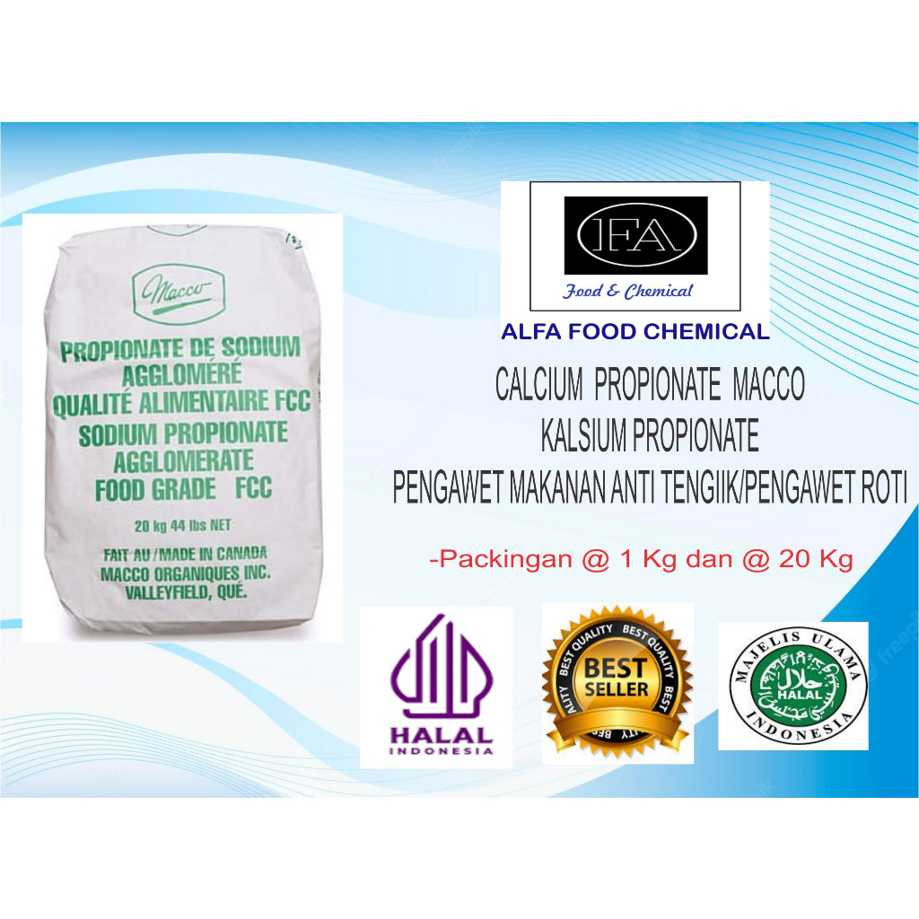 Jual Sodium Propionate/ Propionate MACCO/ Propionat / Pengawet Makanan ...