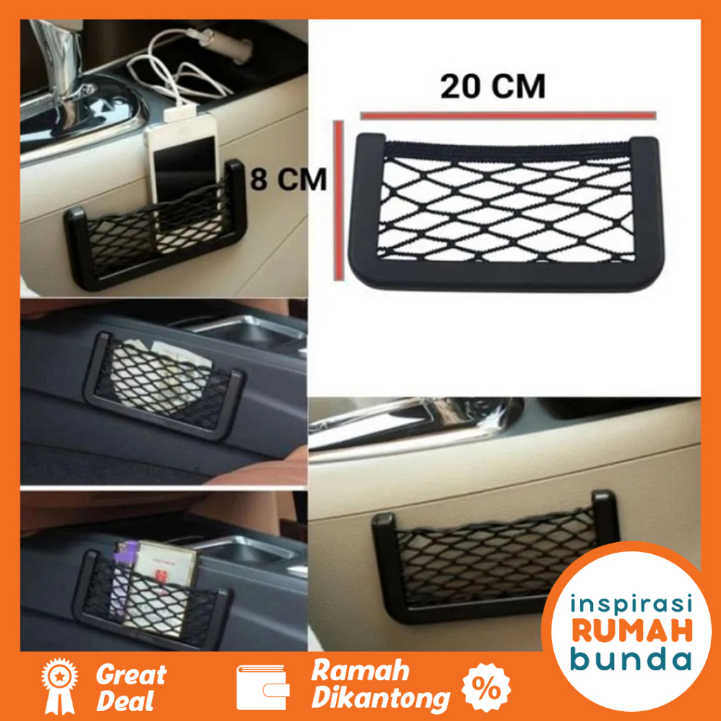 Jual Kantong Jaring Mobil Car Storage Net Organizer Jaring Hp Mobil ...