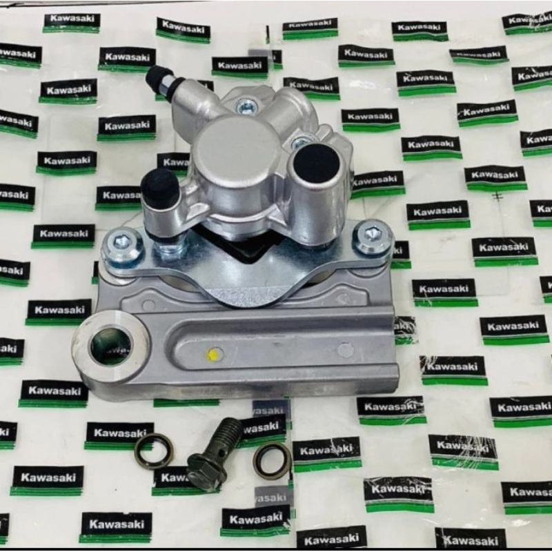 Jual KALIPER CAKRAM PALA BABI BELAKANG KLX 150 DT BF L S KAWASAKI NISSIN SET BREKET BRACKET BAUT ...
