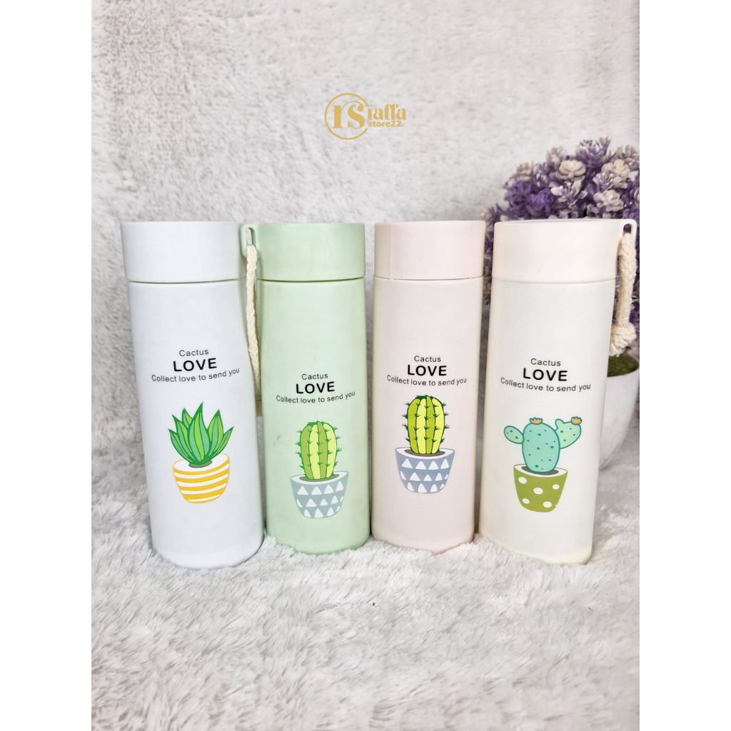 Jual Botol Minum Kaca Kaktus Tanpa Box import 450ml | Shopee Indonesia