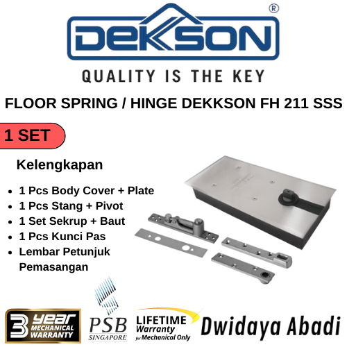 Jual Floor Spring / Hinge Dekkson Engsel Tanam FH 211 SSS | Shopee Indonesia