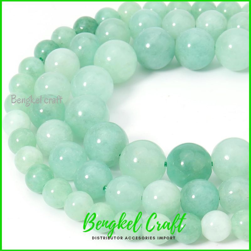 Jual Batu Jade Burma Hijau Giok Taiwan Hijau 6mm 8mm 10mm | Shopee ...