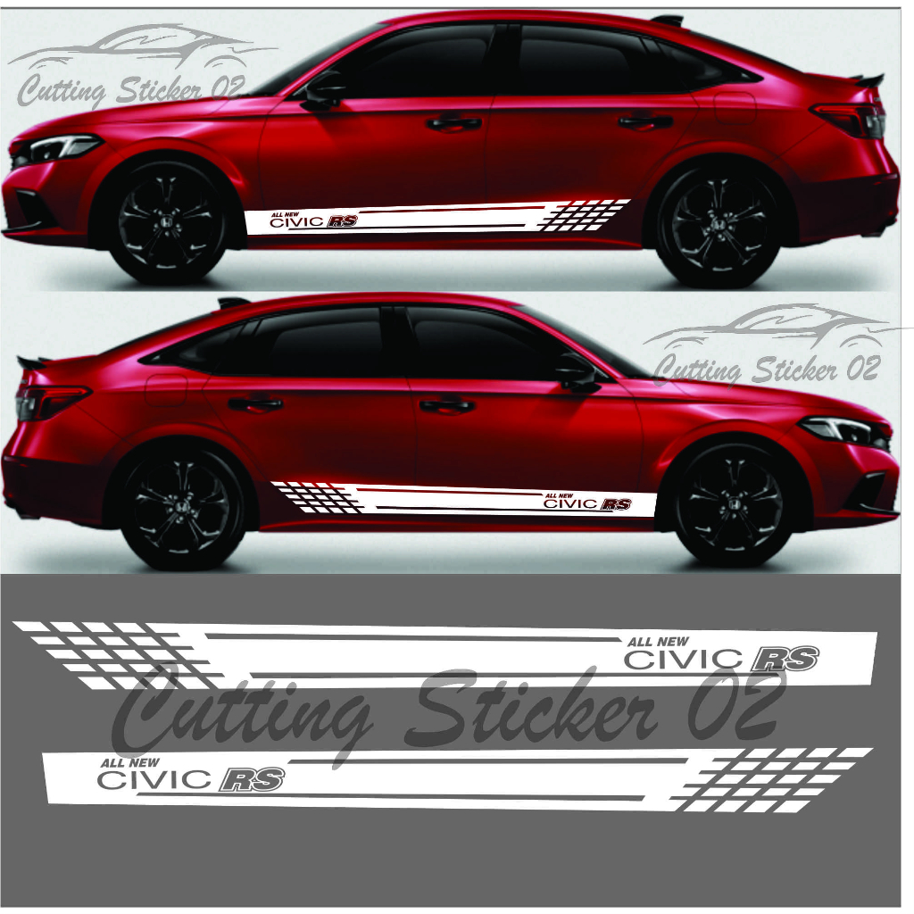 Jual STICKER LIST MOBIL HONDA CIVIC TERBARU STICKER ALL NEW CIVIC RS ...