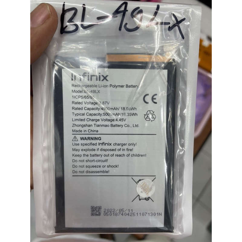 Jual Batre Baterai Infinix HOT 12i X665 X665B ORIGINAL 100% BL-49LX ...
