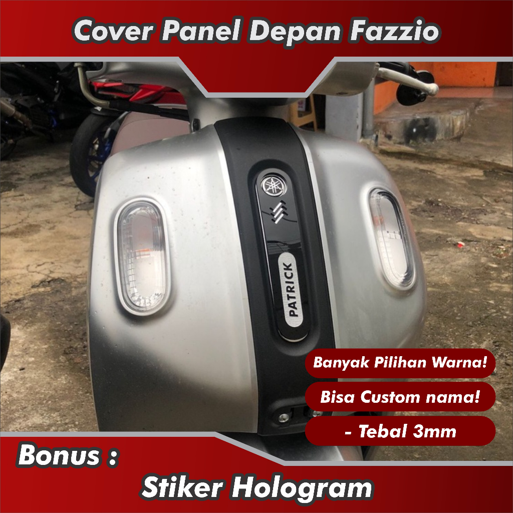 Jual COVER PANEL DEPAN FAZZIO BISA CUSTOM NAMA | Shopee Indonesia