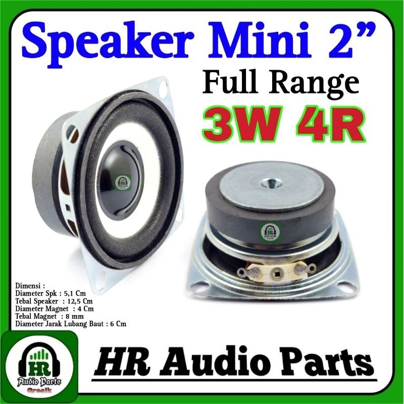 Jual Speaker Mini 2" inch 3W 4Ohm 3Watt 4R Daun Putih Magnet Besar 5Cm ...