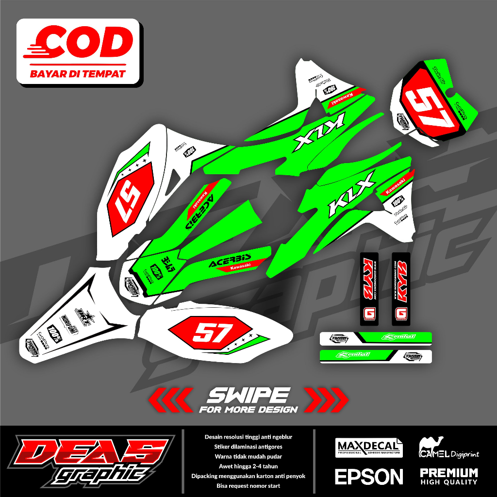 Jual Decal KLX GORDON grafis 004 - STICKER DECAL - FULLBODY CUTTING ...