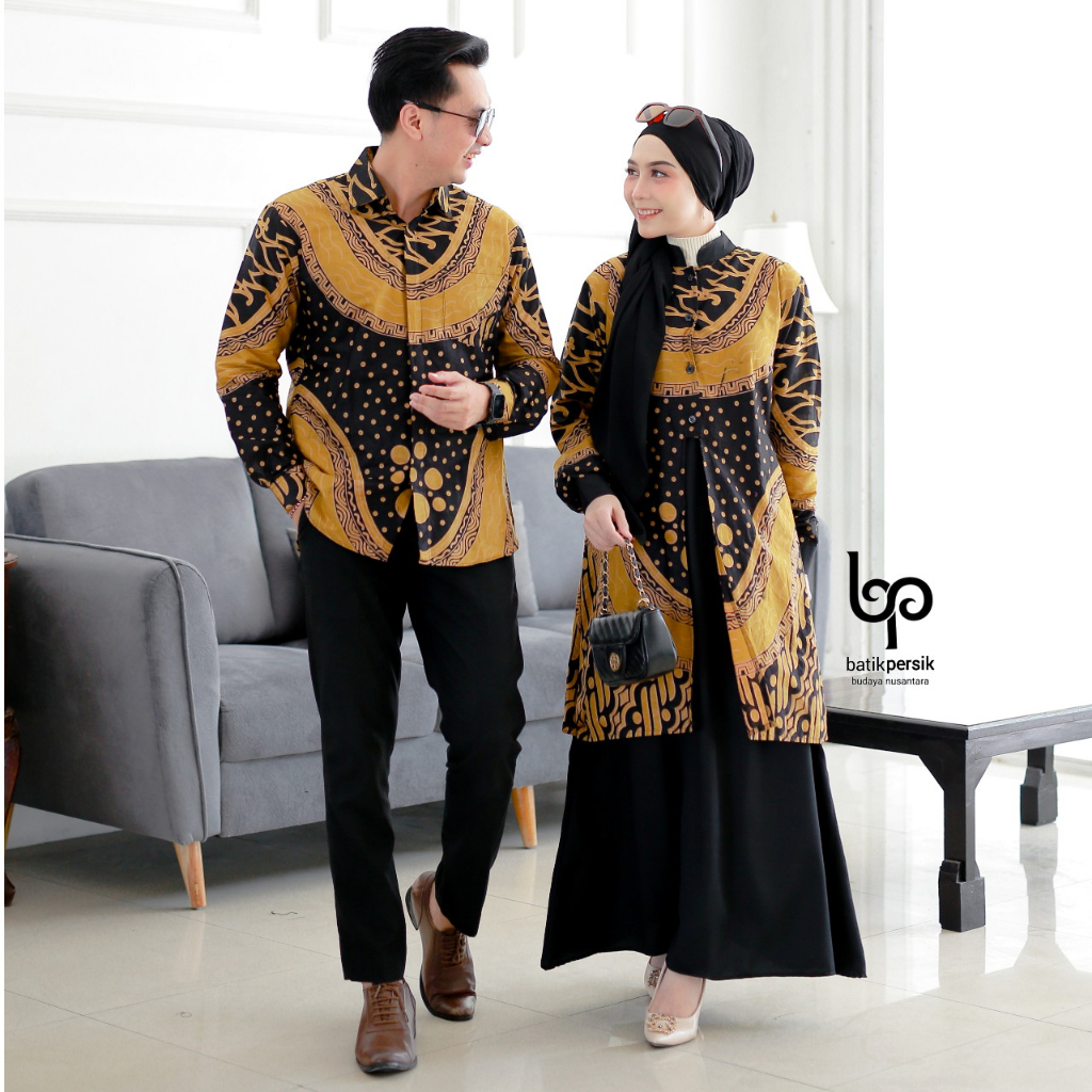Jual Gamis Batik Couple Modern Premium Dress Muslim Gamis Batik ...