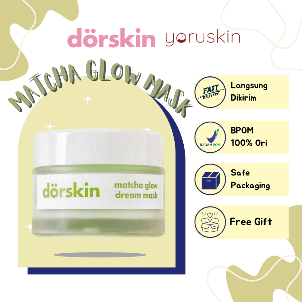 Jual [TERMURAH] Dorskin Matcha Glow Dream Sleeping Mask Brightening ...