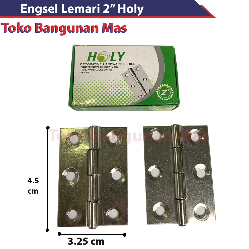Jual Engsel Lemari Stainless Holy 2" / Engsel Stainless tipis 2" Holy ...