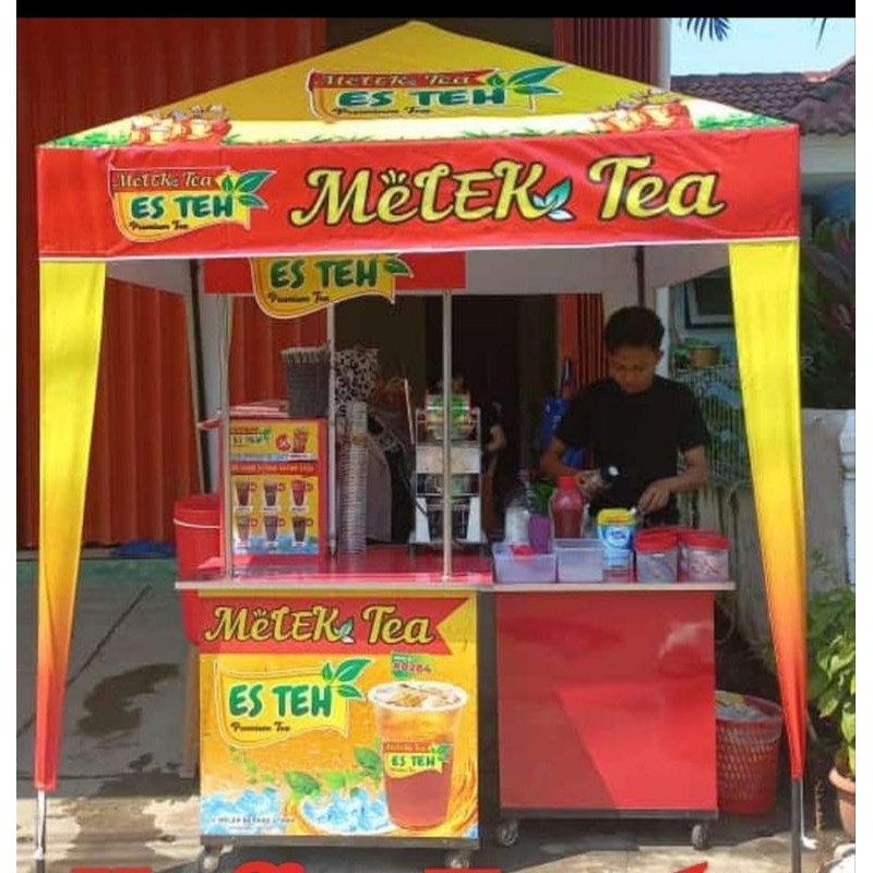 Jual TENDA CAFE FULL SET FULL BRANDING PRINTING UKURAN 2X2 WATERPROOF | Shopee Indonesia