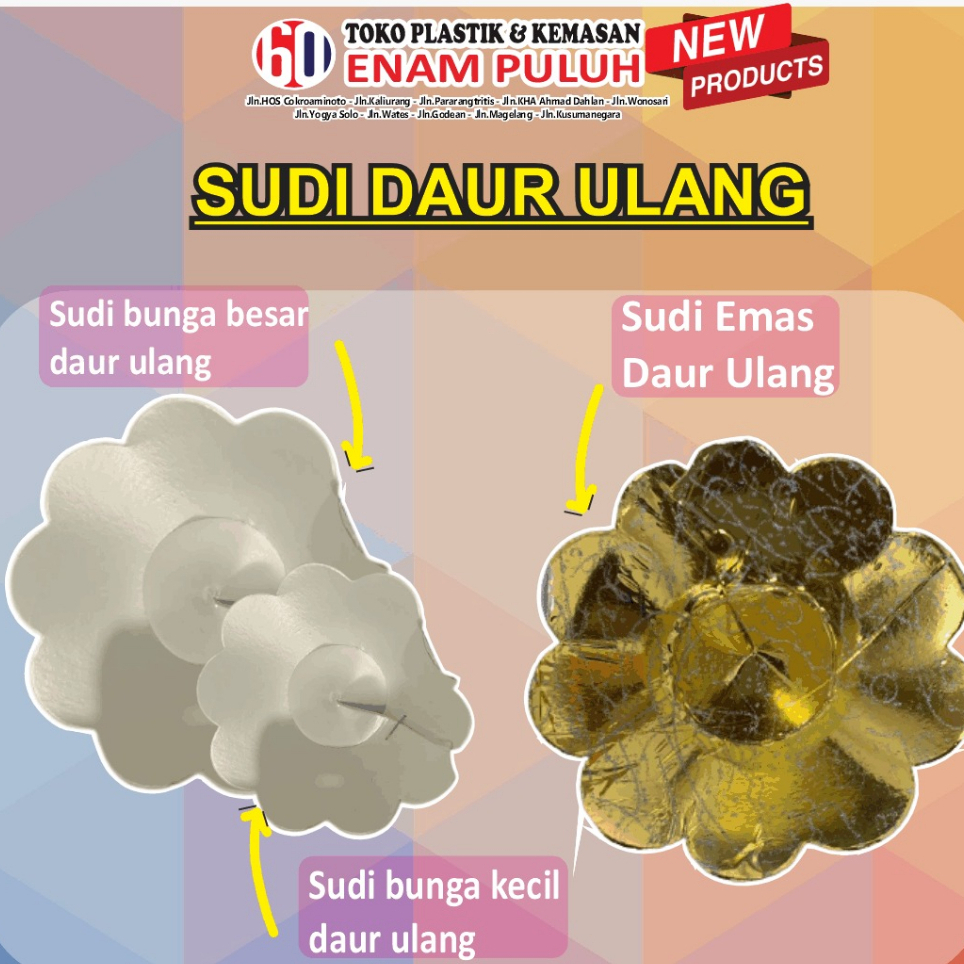 Jual kertas Sudi Bunga Daur Ulang / Sudi Besar / Sudi Kecil / Sudi Lauk ...