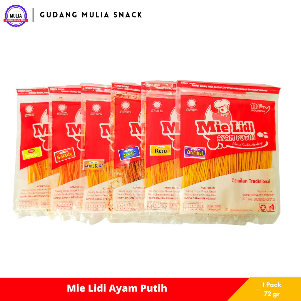 Jual Mie Lidi Ayam Putih | Rasa Original Barbeque Jagung Bakar Keju ...