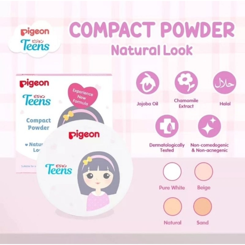 Jual Pigeon Teens Compact Powder Original | Shopee Indonesia