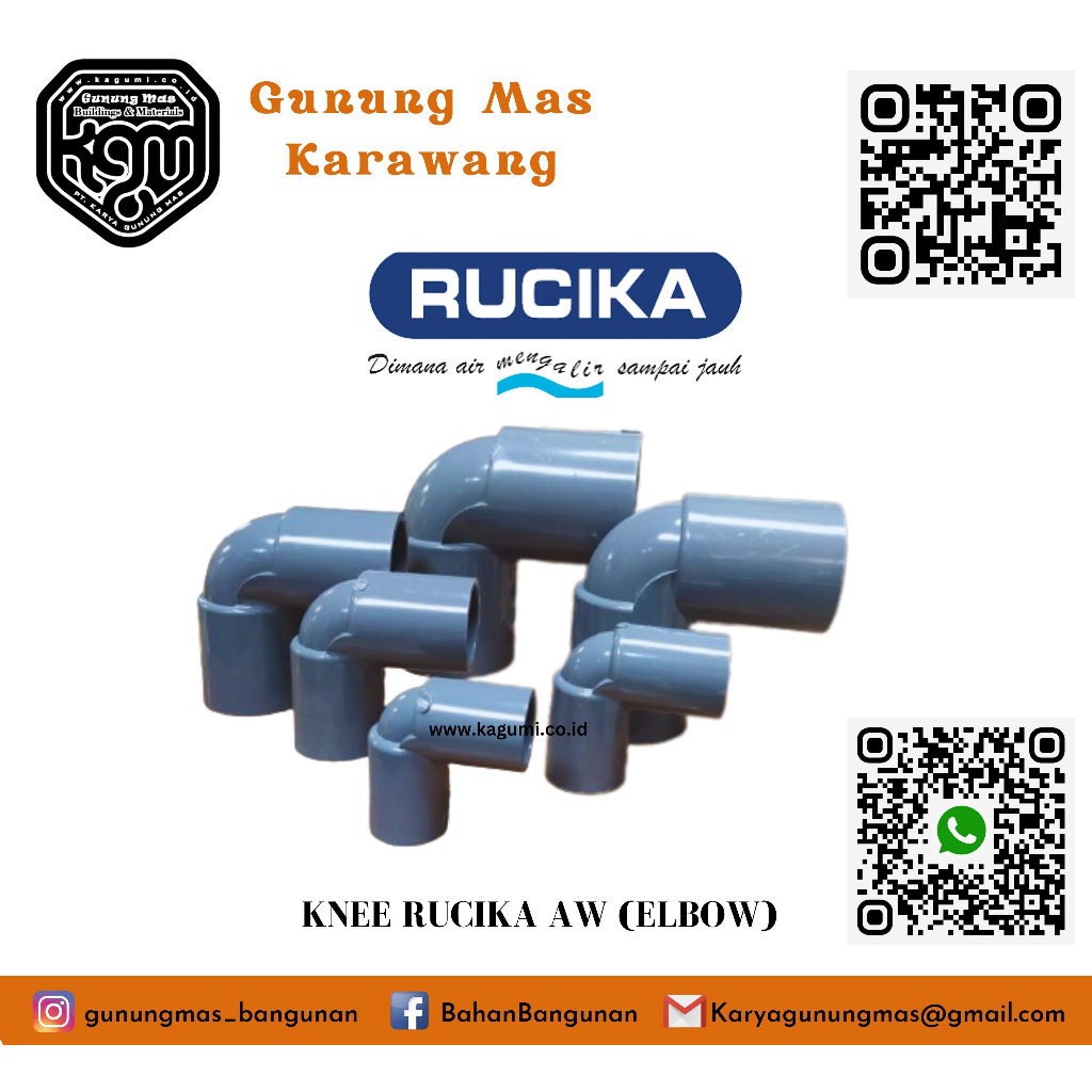 Jual Knee Rucika Aw Fitting PVC | Shopee Indonesia