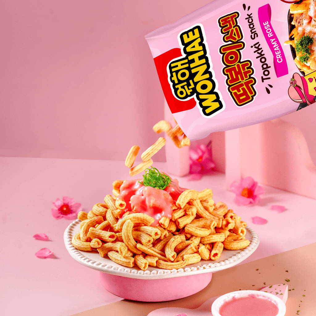 Jual Wonhae Topokki Snack Creamy Rose 80 gr by Mujigae Official Store ...