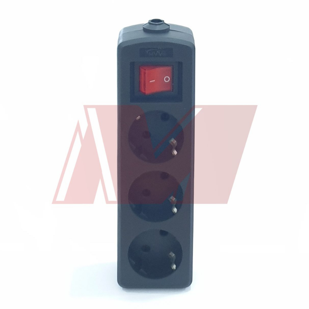 Jual MST-N62~5 Stop Kontak Arde SWITCH HITAM 2L 3L 4L 5L TANPA KABEL ...