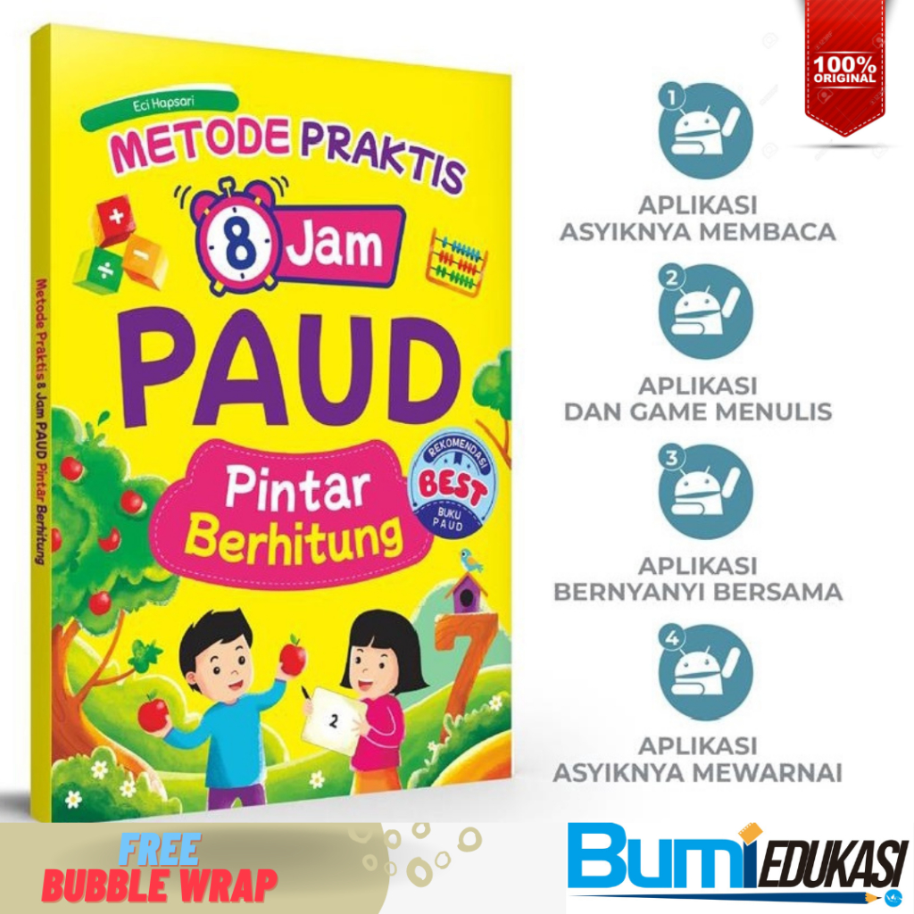 Jual BUKU ANAK PAUD DAN TK : METODE PRAKTIS 8 JAM PAUD PINTAR BERHITUNG ...