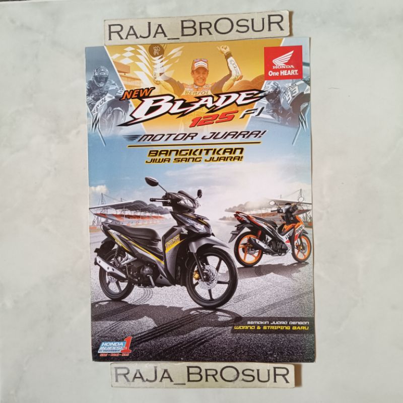 Jual Poster brosur katalog leaflet Honda New Blade 125 Blade125 FI Injeksi Repsol MotoGP Marc ...