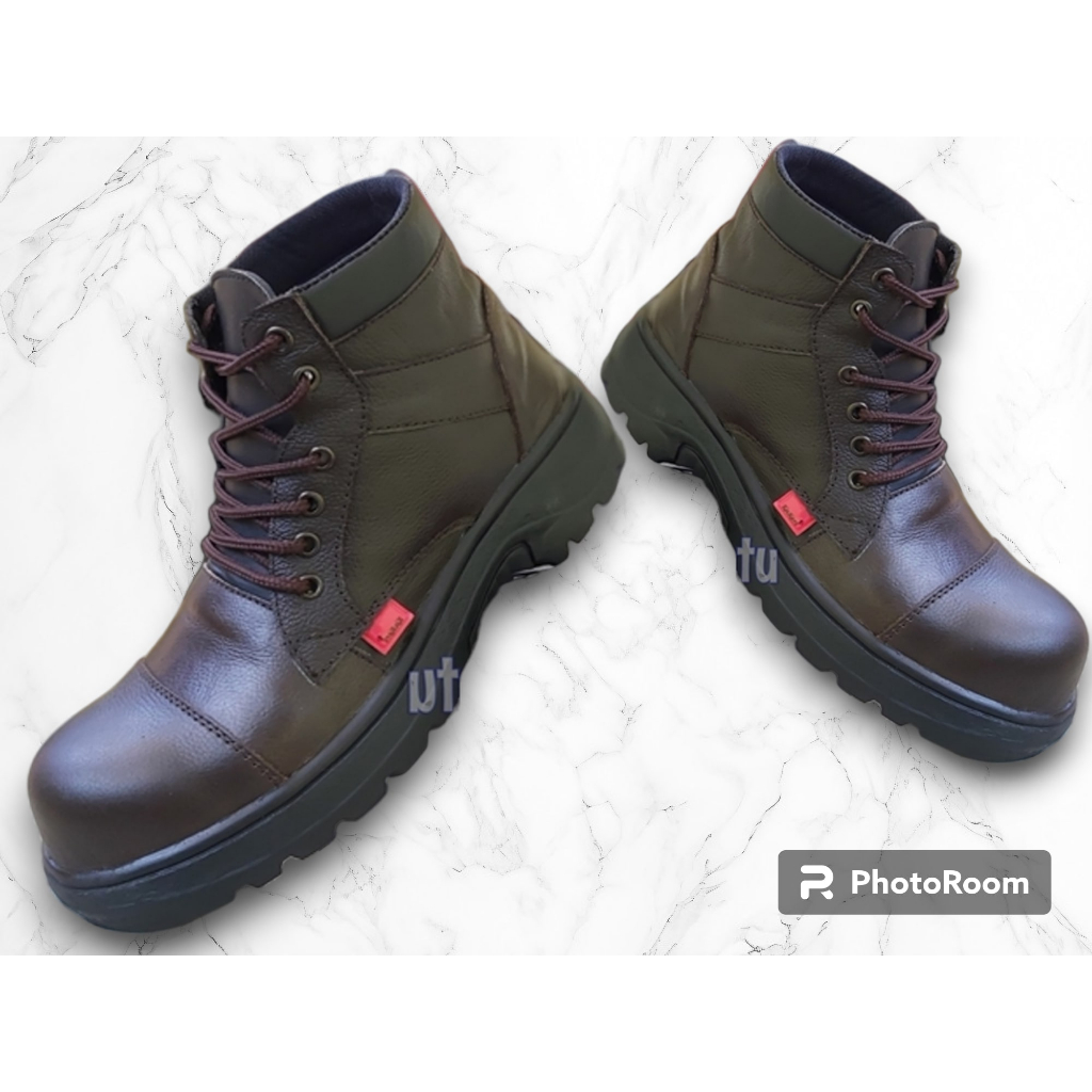 Jual Sepatu Boots Kulit Kickers Comando Safety Ujung Besi Sepatu Bikers ...