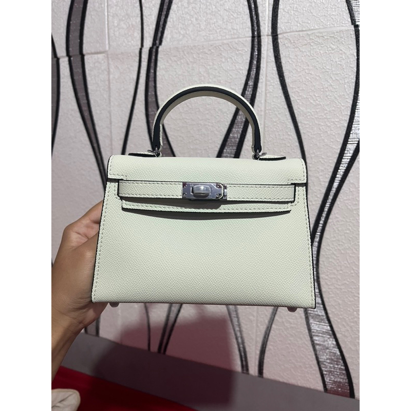 Jual NEW!! Mini Kelly 19 in Vert Fizz SHW KULIT ASLI NO LOGO NO BRAND ...