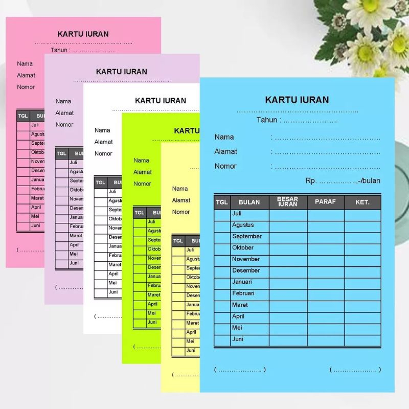 Jual KARTU IURAN CUSTOM SPP INFAQ SYAHRIYAH BULANAN RT IURAN | Shopee ...