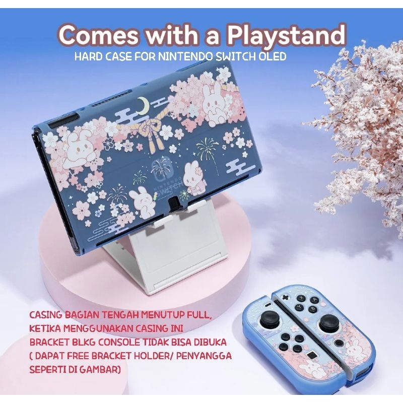 Jual Geekshare Hard Case Moon Sakura Rabbit for Nintendo Switch OLED ...