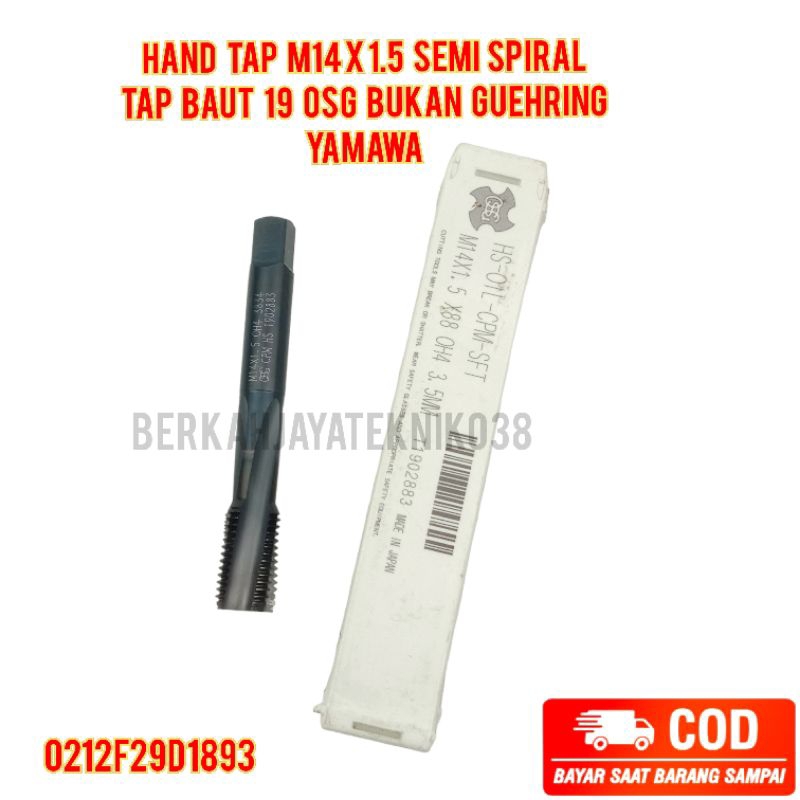 Jual Hand Tap M14x1.5 Semi Spiral Tap Baut 19 OSG Bukan Guehring Yamawa | Shopee Indonesia