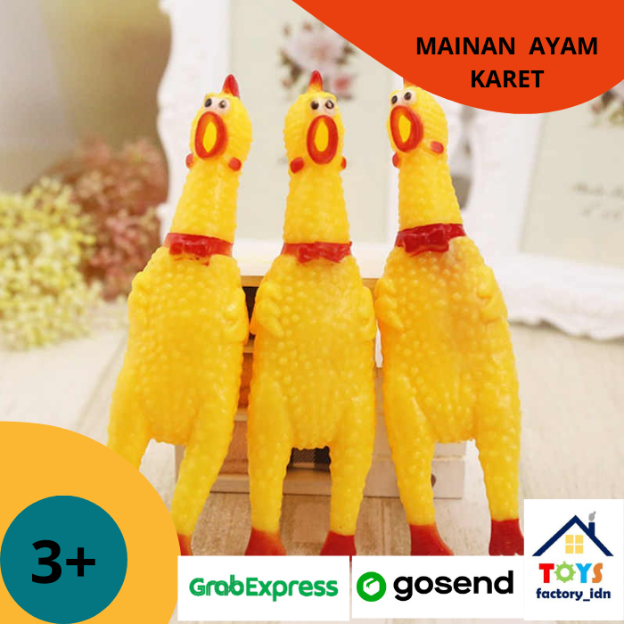 Jual Mainan Ayam Bunyi Teriak Menjerit Pencet Karet Screaming Chicken ...