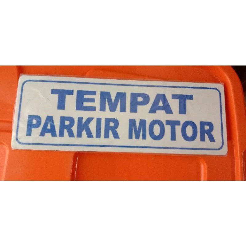Jual Plat Sign Board Tulisan Tempat Parkir Motor / Acrylic Papan Rambu ...