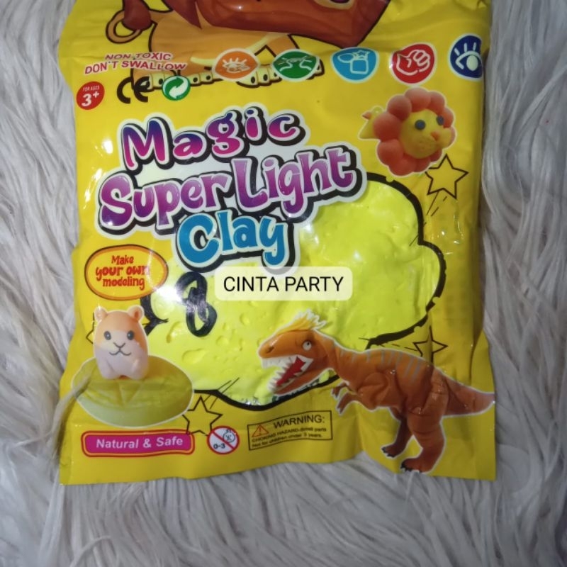 Jual Mainan magic super light clay kuning | Shopee Indonesia