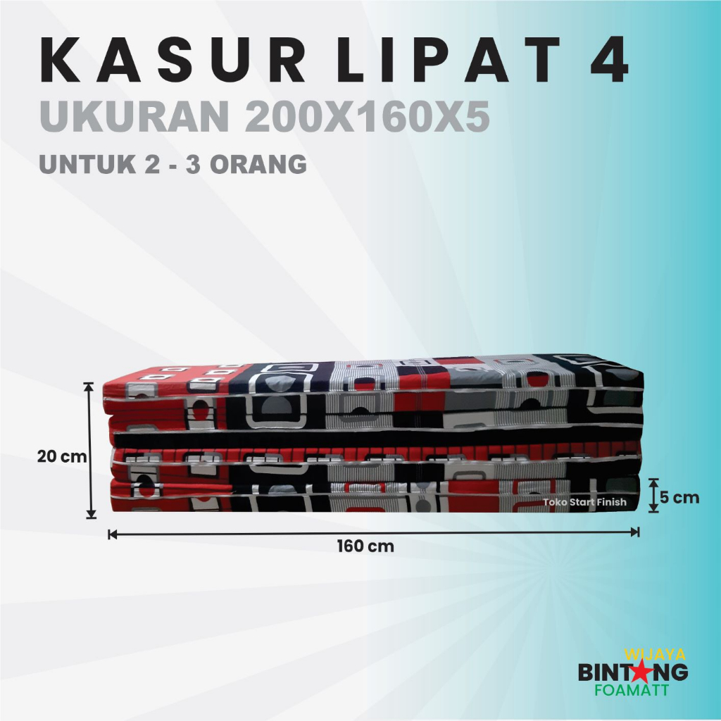 Jual KASUR PREMIUM / KASUR BUSA LIPAT 4 200 x 160 x 5 TEBAL 5cm / KASUR ...